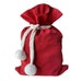Personalised Santa Sack With Pom Poms - Luxe Red or Luxe White ...