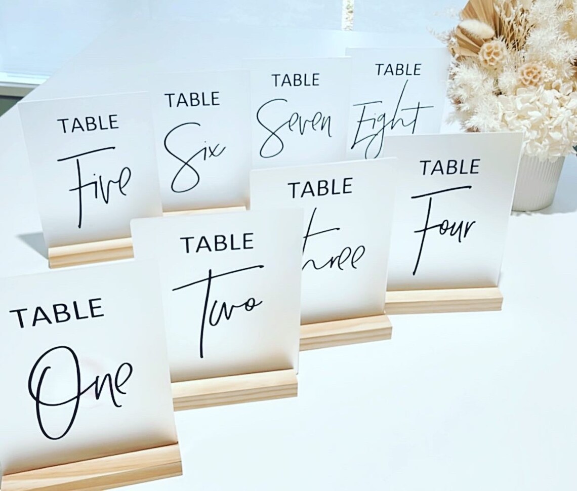 Wedding Signage Frosted Acrylic, A5 Wedding Signage, Acrylic Signage ...