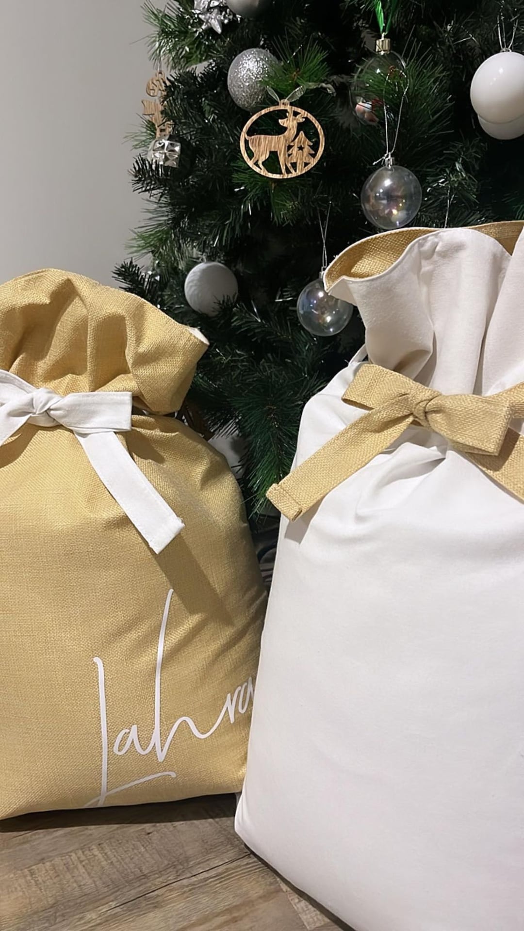 Santa Sack Canvas Luxe Christmas Bag Personalised - Etsy