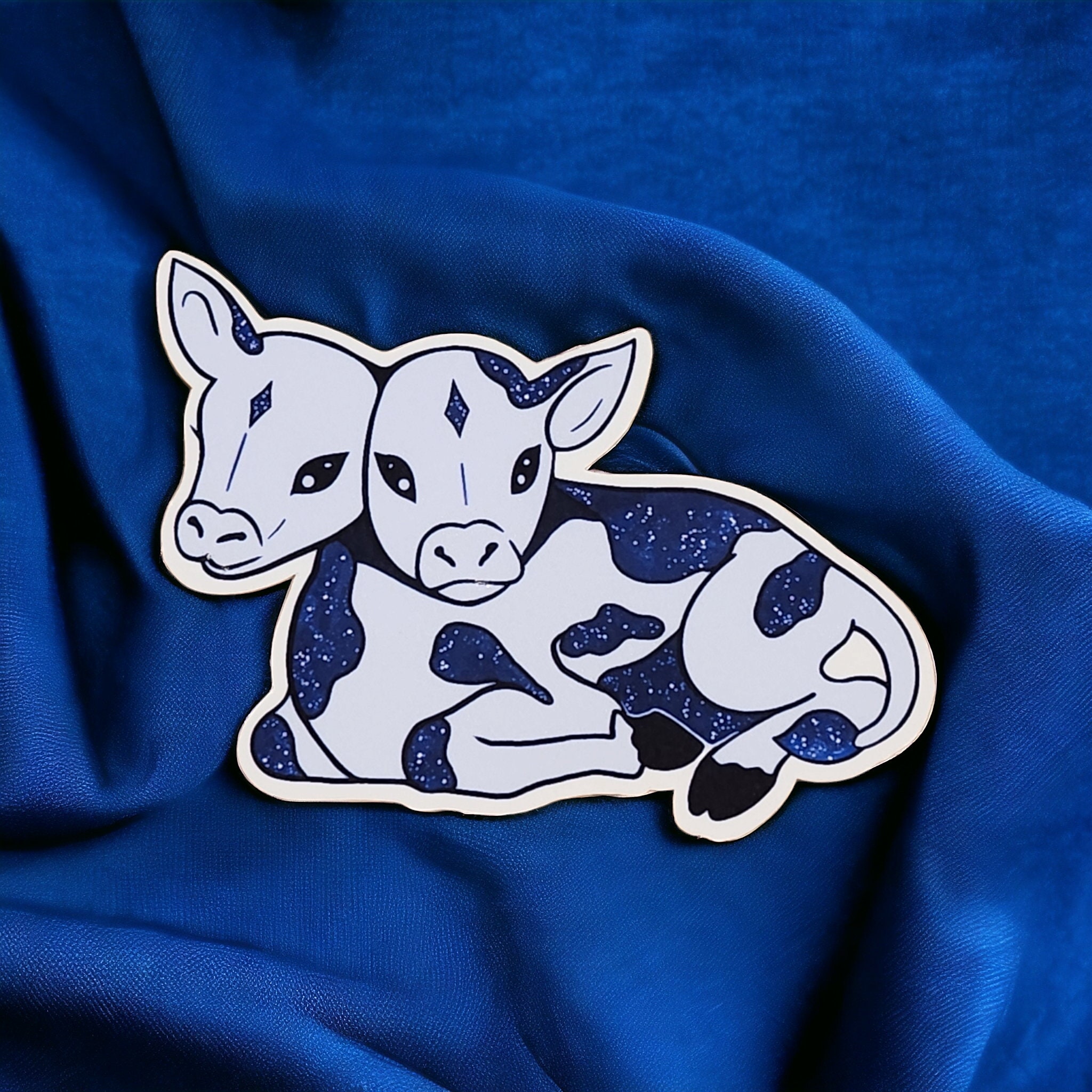 Starry Two-headed Calf Sticker - Etsy