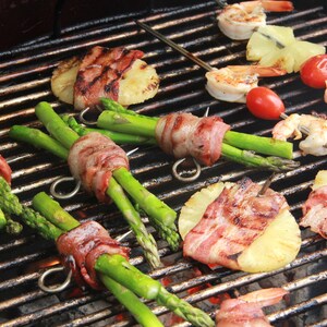 Grill Pins: Hand Forged Stainless Steel Bacon Wrapping BBQ Accessory - Etsy