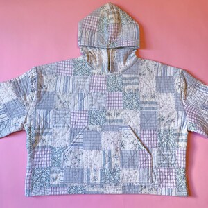 Handmade Quilt Hoodie - Made From a Vintage Patchwork Squares Quilt ...
