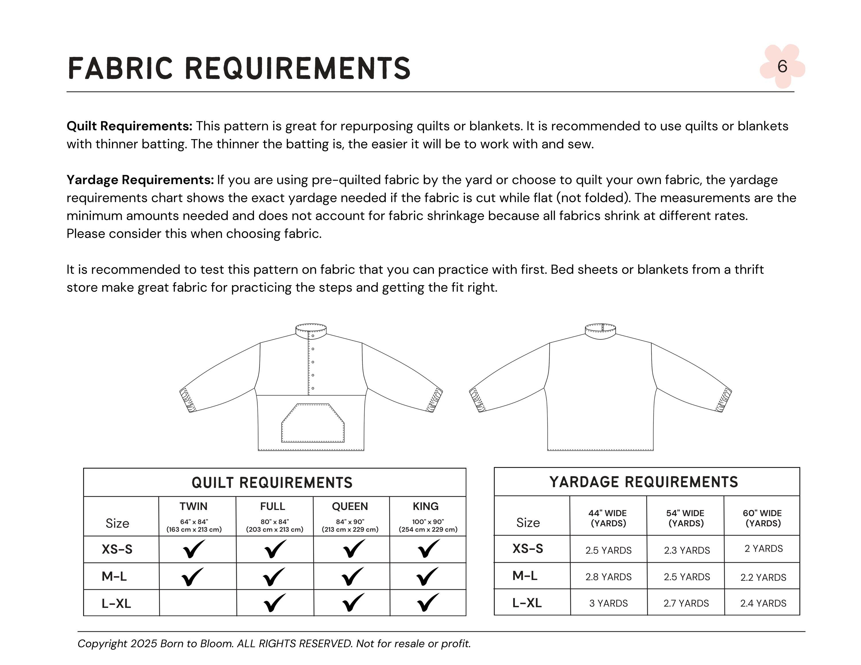 Quilt Pullover Sewing Pattern PDF | Beginner Friendly | XS–XL Digital ...