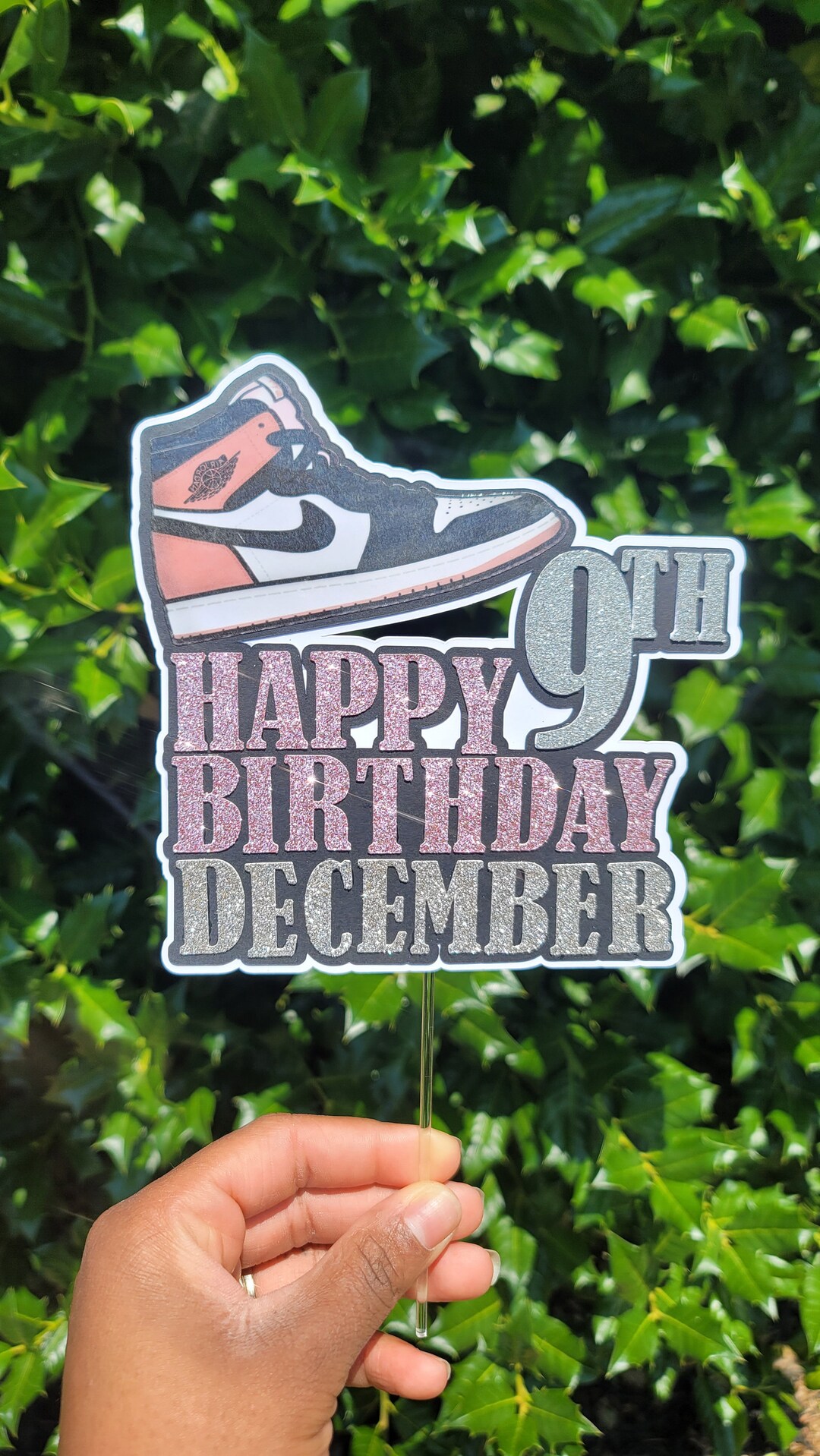 Jordan Happy Birthday Cake Topper, Custom Topper, Personalized Cake ...
