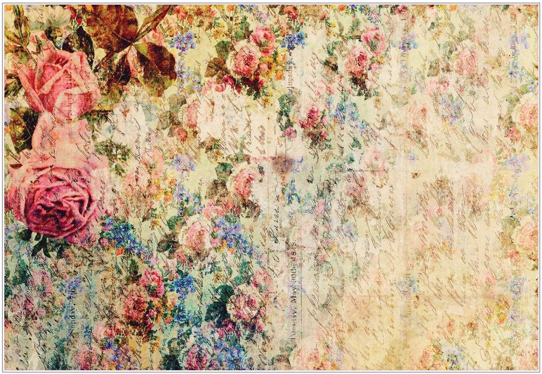 LOVELY SONNET, A1 Rice Paper,premium Rice Decoupage Paper, Tissue Paper ...