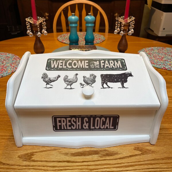 Farmhouse Bread Box - Etsy