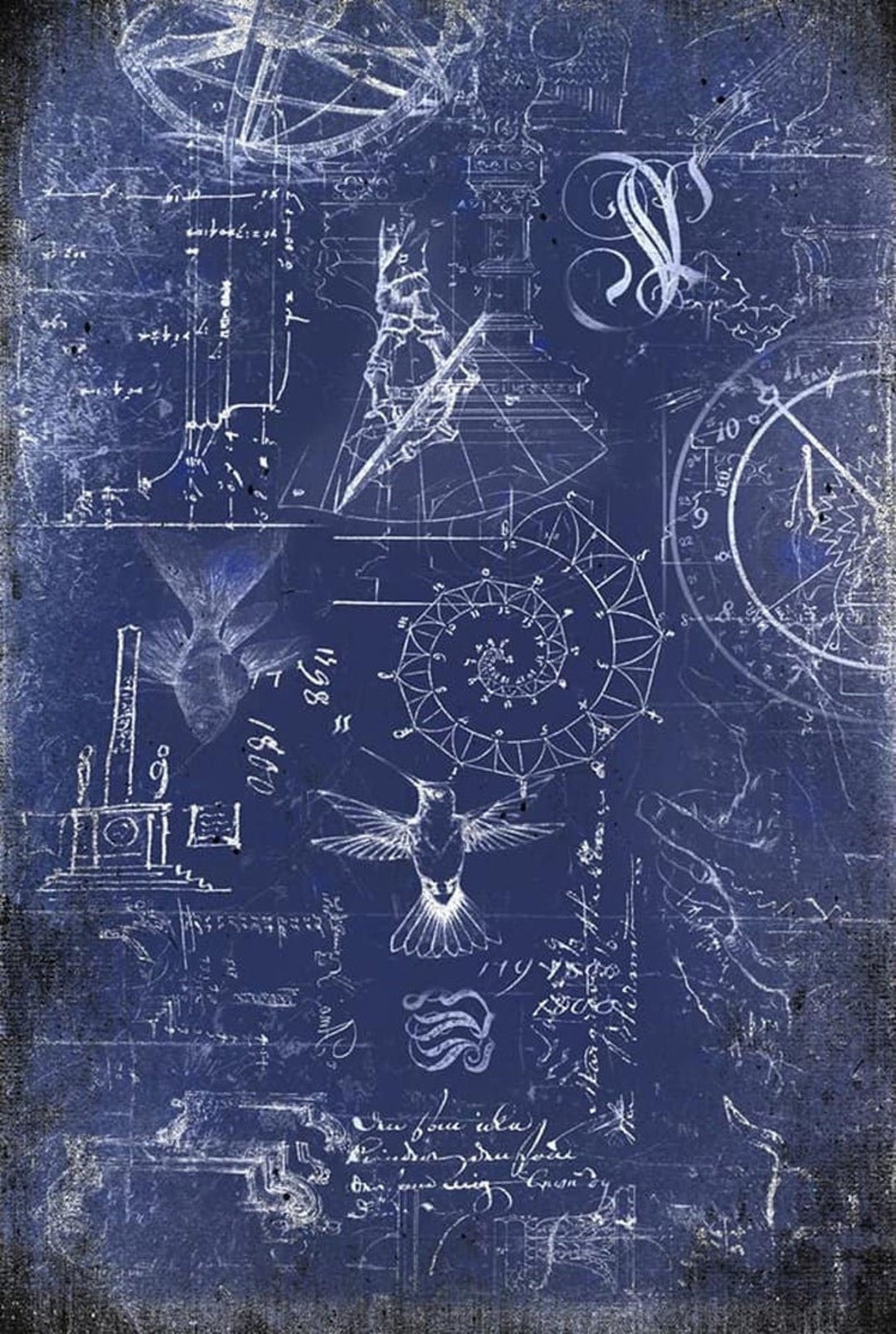 RENAISSANCE BLUEPRINT Roycycled Treasures 20 X - Etsy