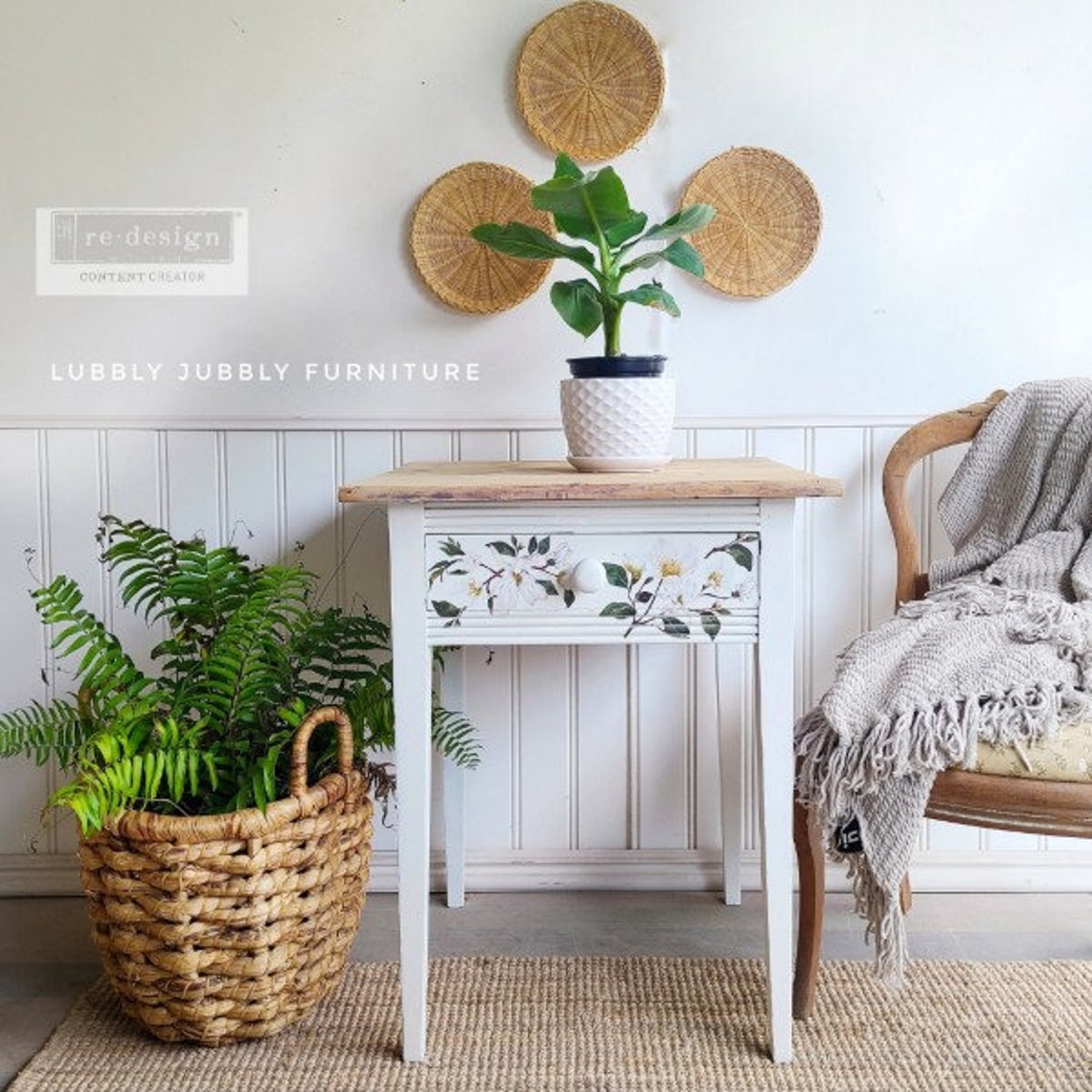 WHITE Magnolia-small Transfer-redesign With Prima Mini Decor - Etsy