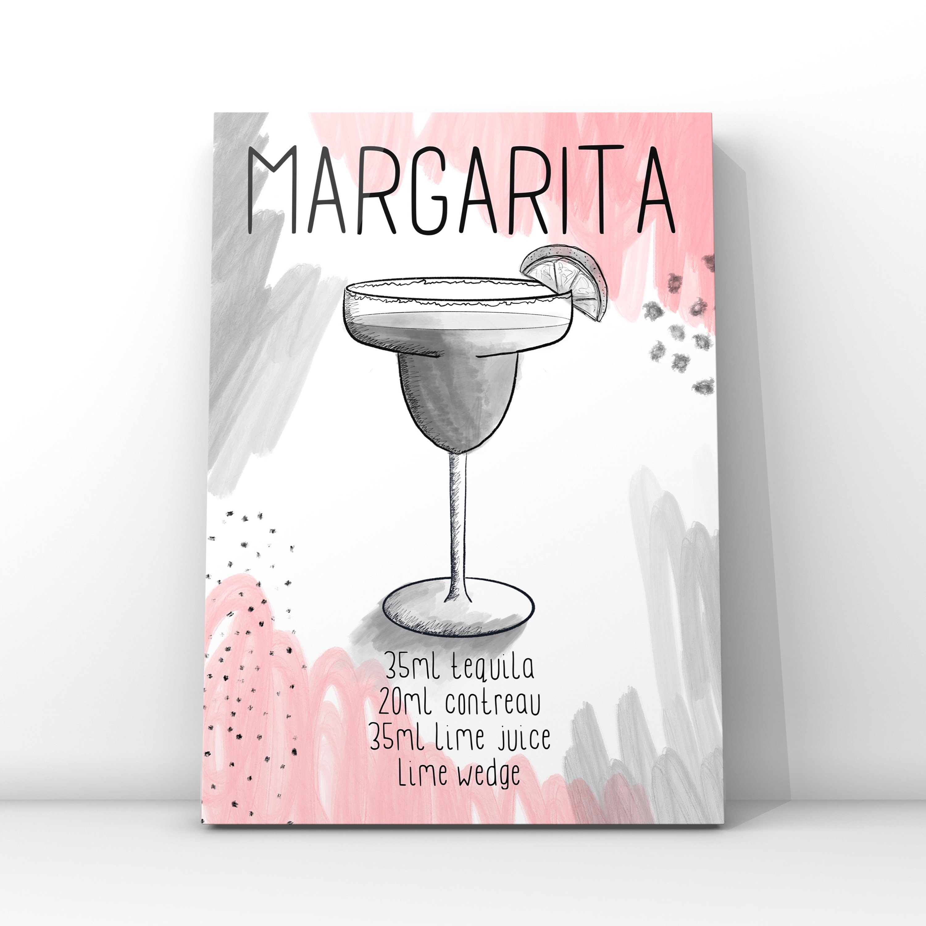 DIGITAL Margarita Recipe Printable Cocktail Recipe Drinks - Etsy