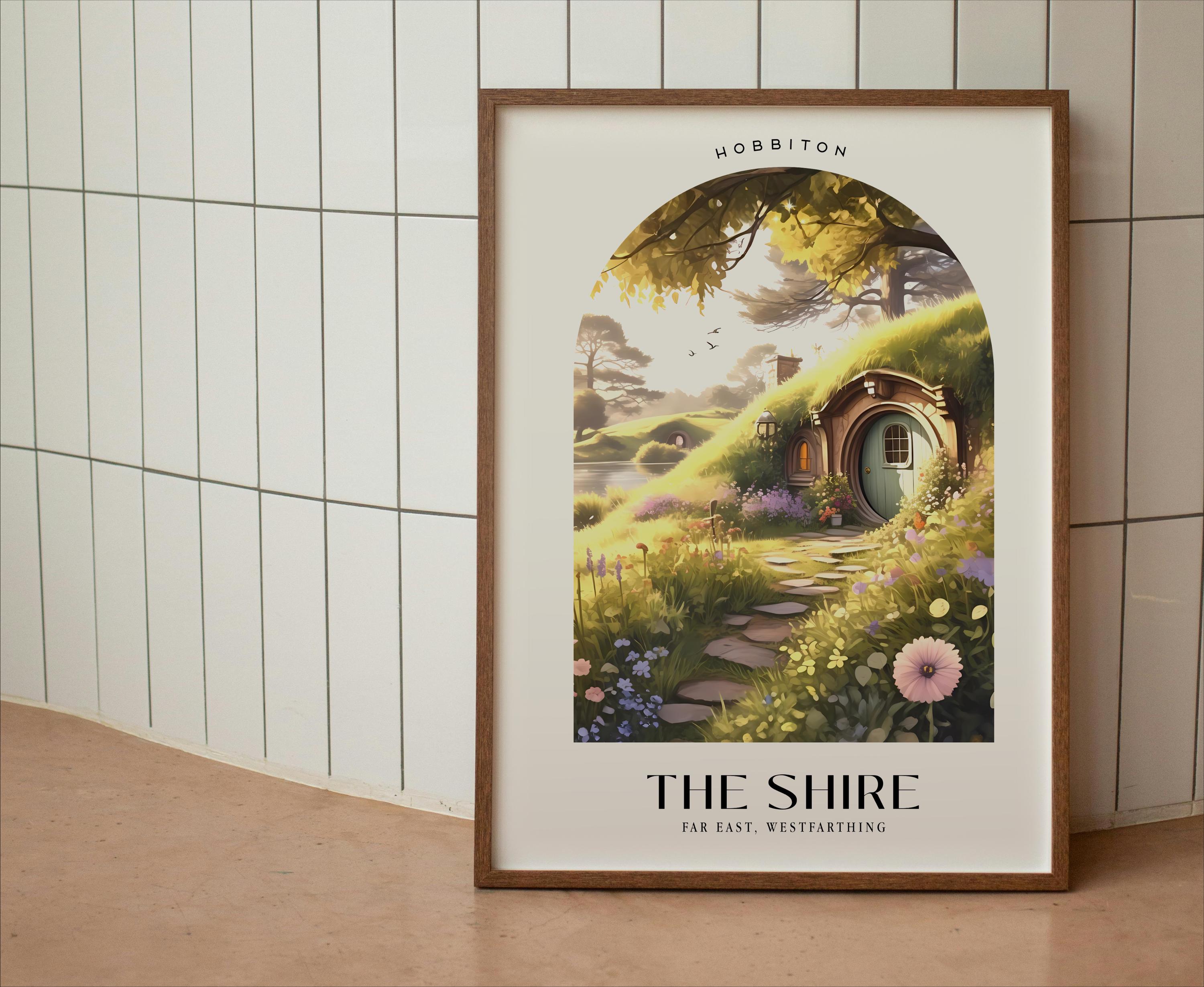 The Shire Hobbiton Printable Art | Lord of the Rings Wall Decor | Cozy ...