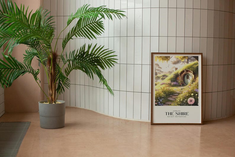 The Shire Hobbiton Printable Art | Lord of the Rings Wall Decor | Cozy ...