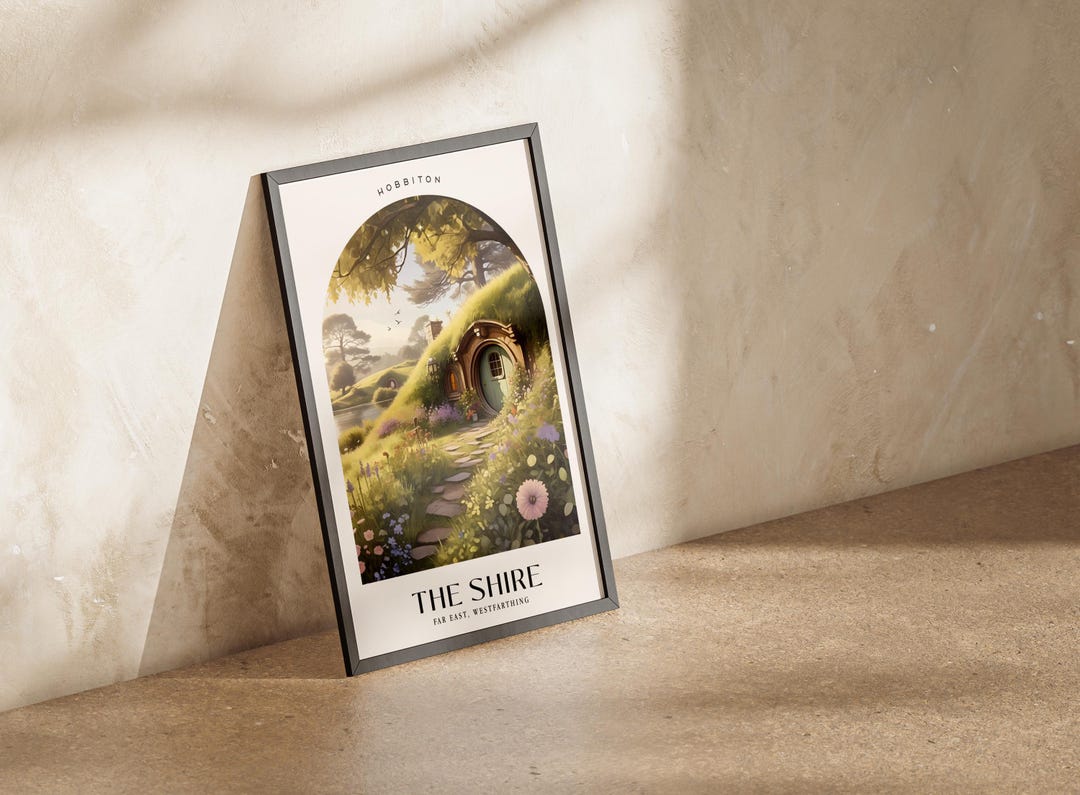 The Shire Hobbiton Printable Art | Lord of the Rings Wall Decor | Cozy ...