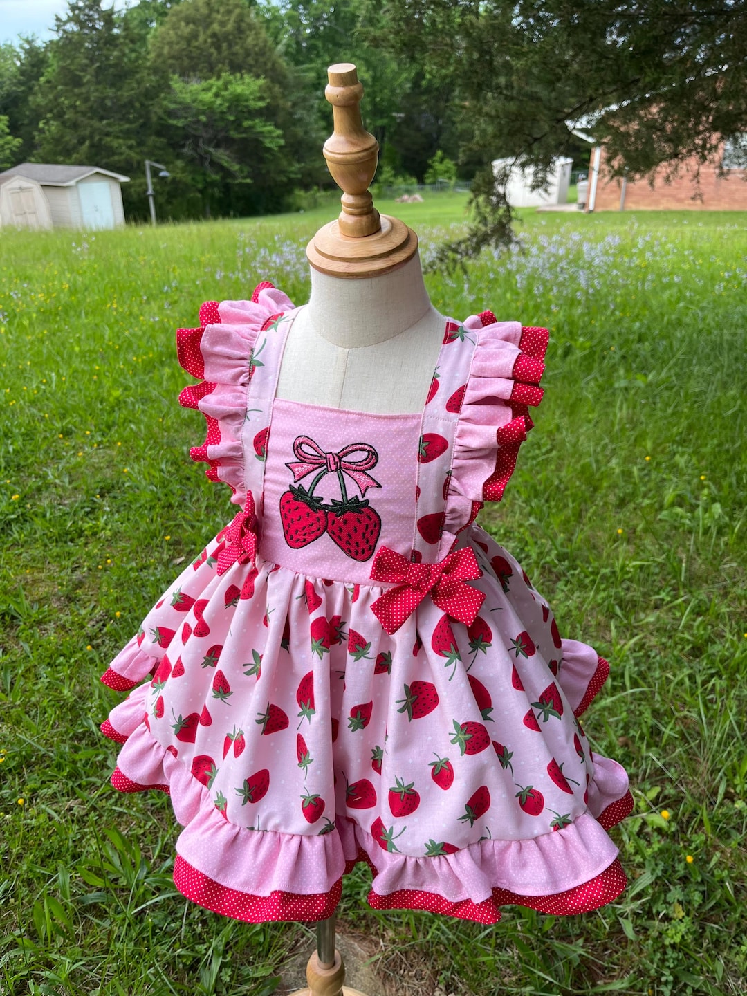 Vestido De Fresa Para Niña, Vestido De Fresa Para Bebé, Mono De Fresa ...
