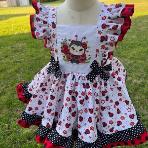 Girl Lady Bug Dress ,spring Dress,bug Dress,toddler Spring Dress,girl ...