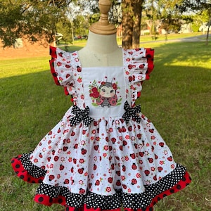 Girl Lady Bug Dress ,spring Dress,bug Dress,toddler Spring Dress,girl ...