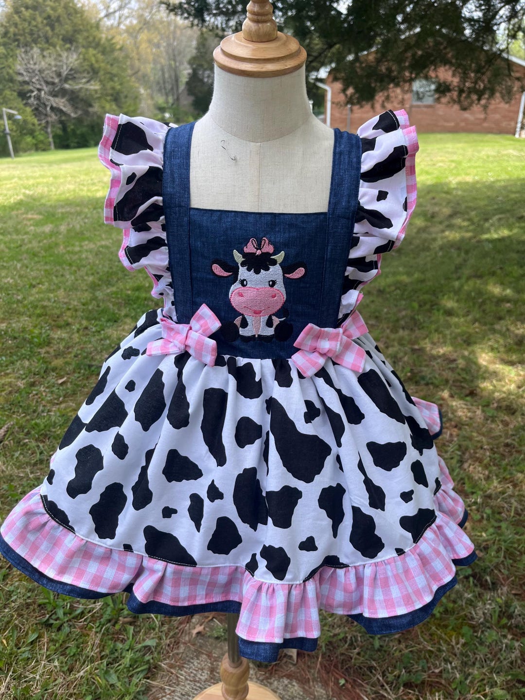 Cow Toddler Dress,farm Dress,girls Cow Dress,baby Cow Dress,toddler Cow ...