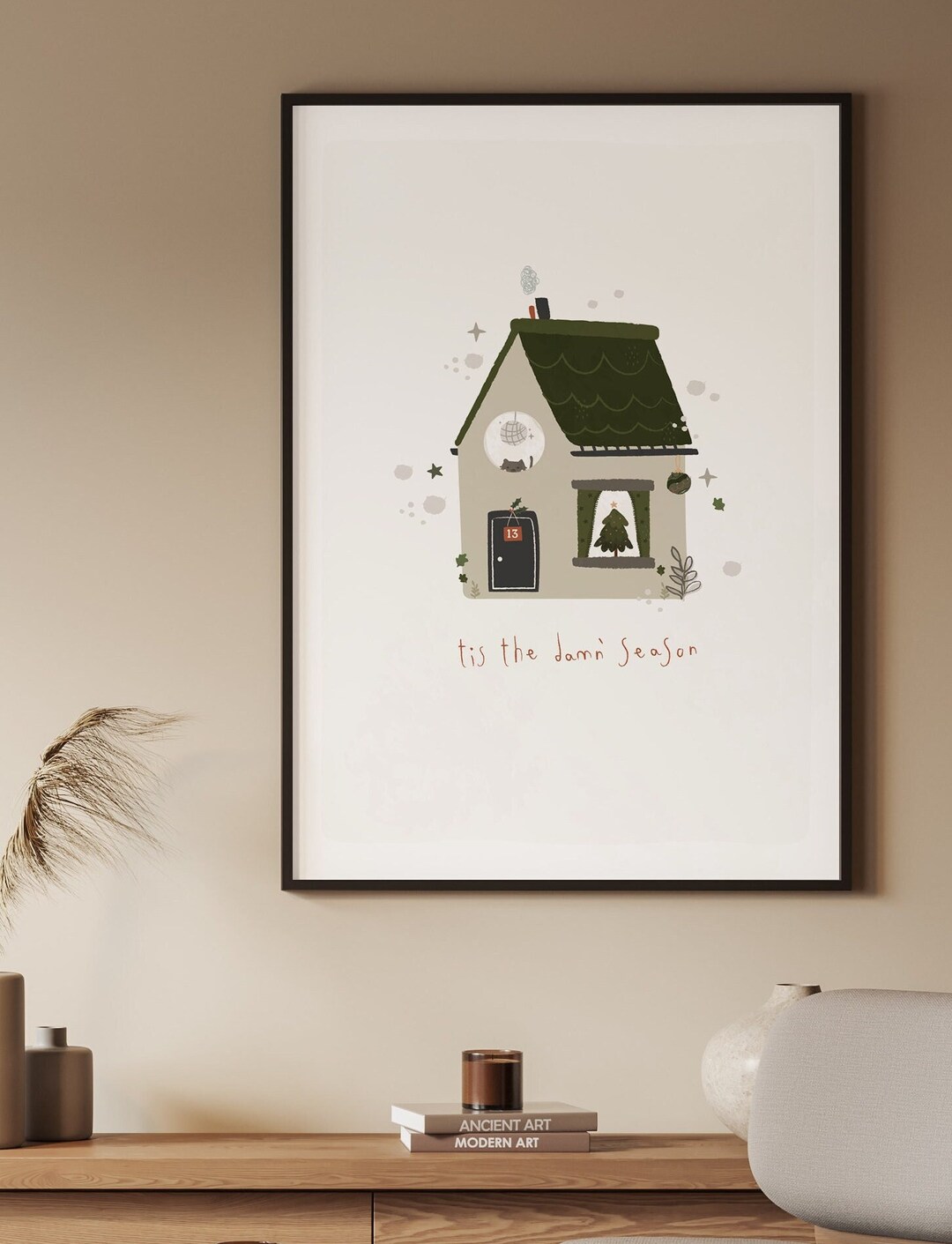 Tis the Damn Season Evermore Wall Art Poster for Download - Ivory - Etsy