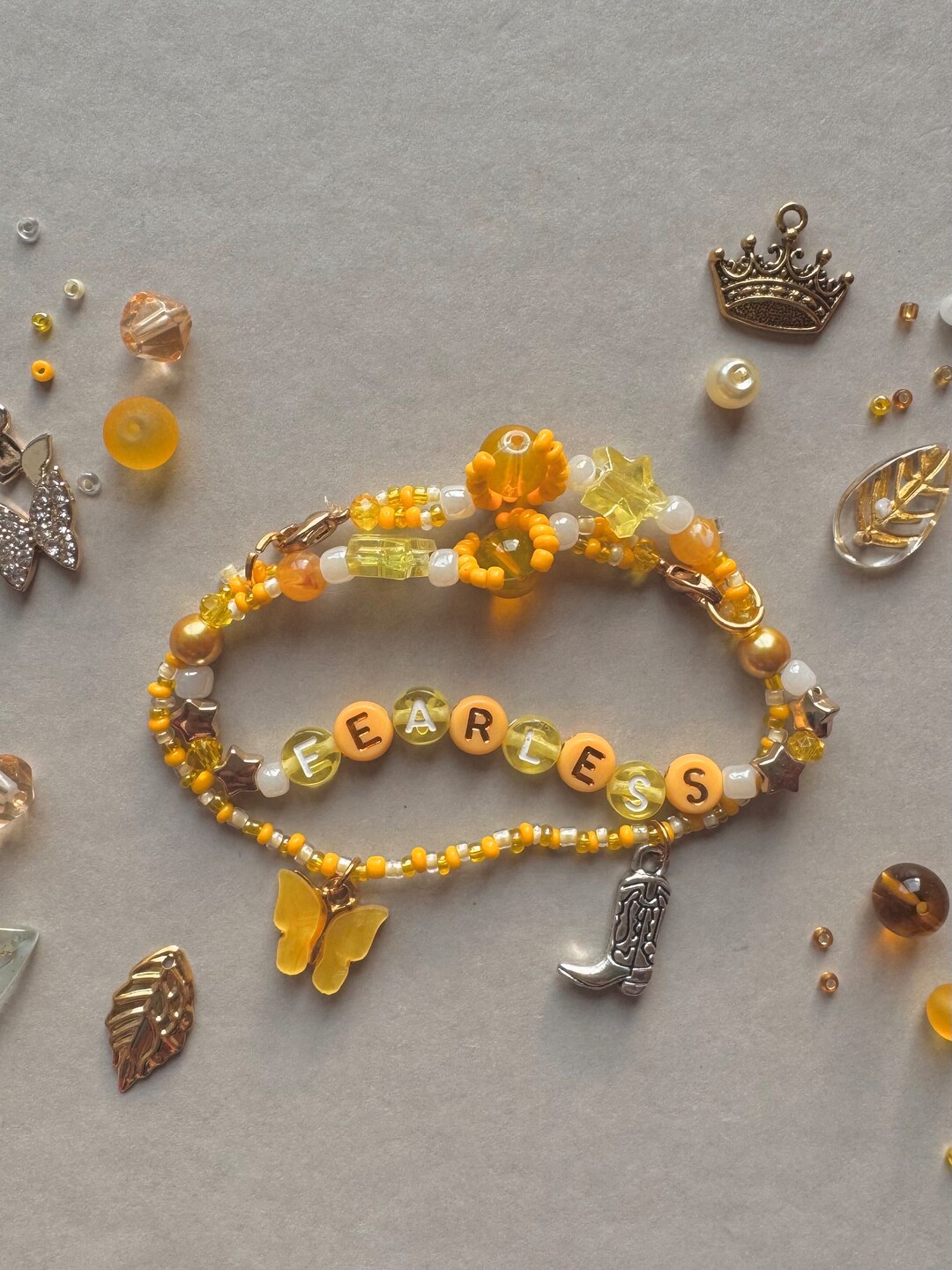Fearless Bracelet Eras Version Fearless yellow - Etsy