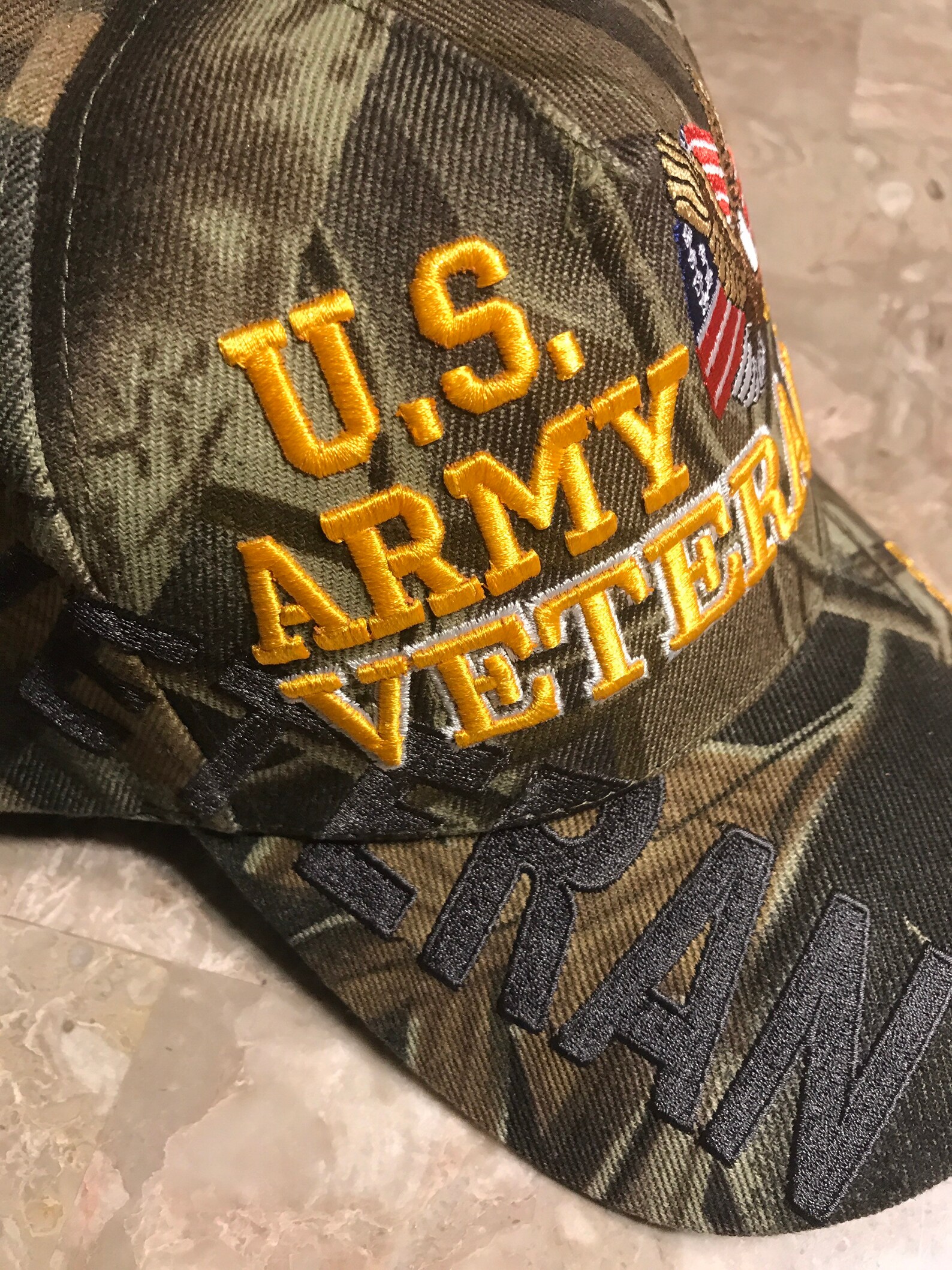US Army Veteran Cap Woodland Camouflage Pattern | Etsy