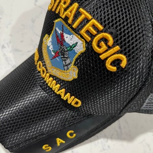 Strategic Air Command Cap Black New Mesh - Etsy