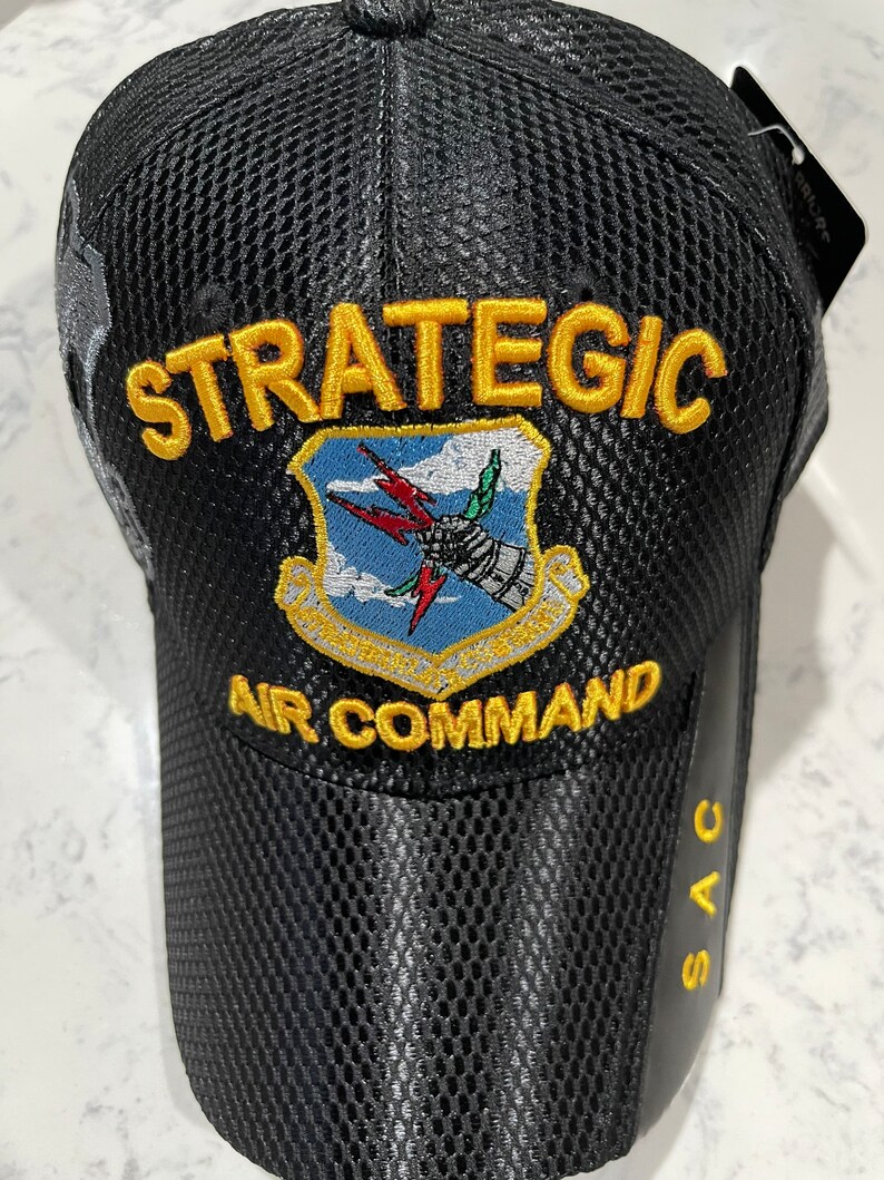 Strategic Air Command Cap Black New Mesh - Etsy