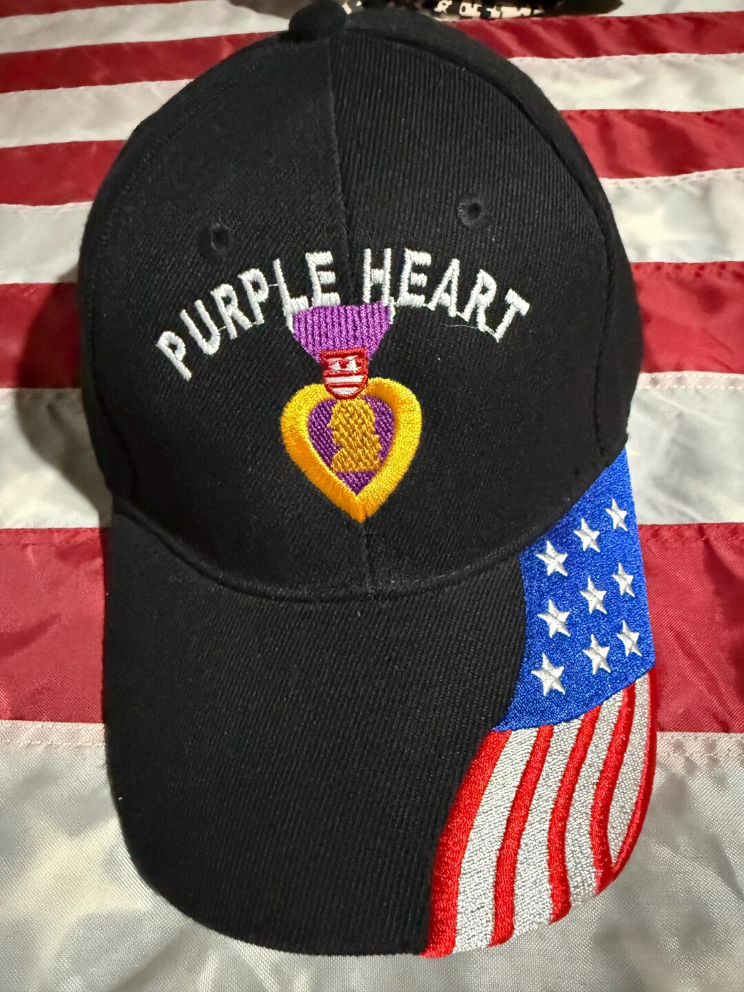 Purple Heart Cap Black - Etsy