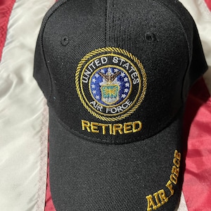 Air Force Retired Cap Black - Etsy