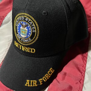 Air Force Retired Cap Black - Etsy