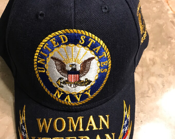 Navy Woman Veteran Cap - Etsy Navy Woman Veteran Cap - Etsy