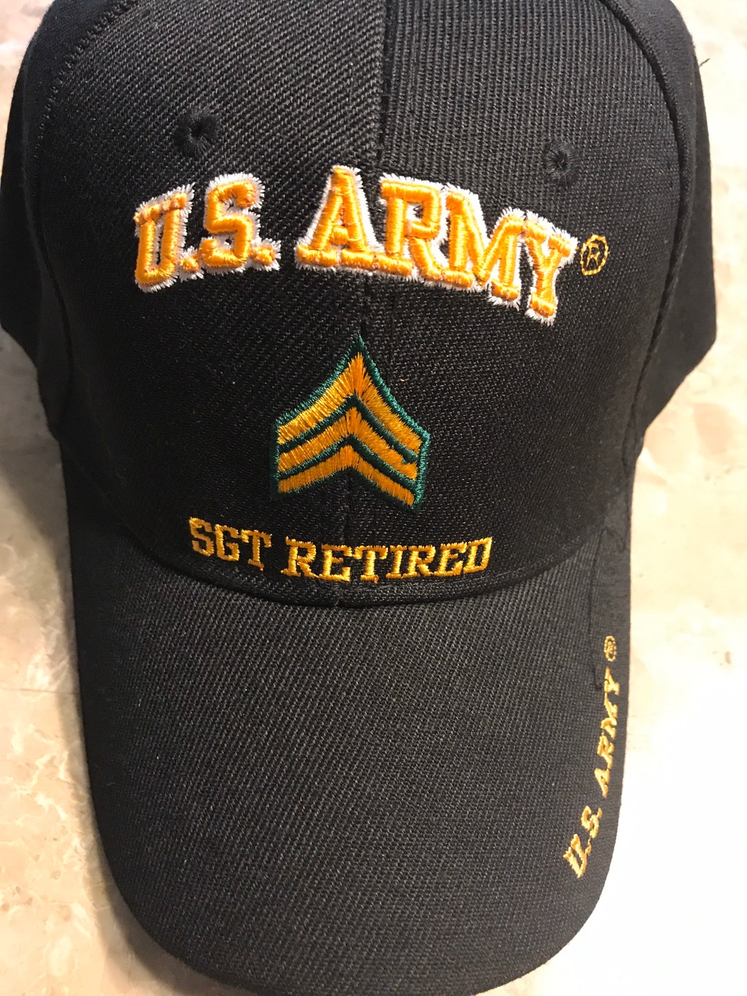 Army SGT Retired Cap,black - Etsy
