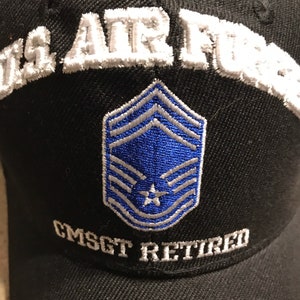 Air Force CMSGT Retired Black - Etsy