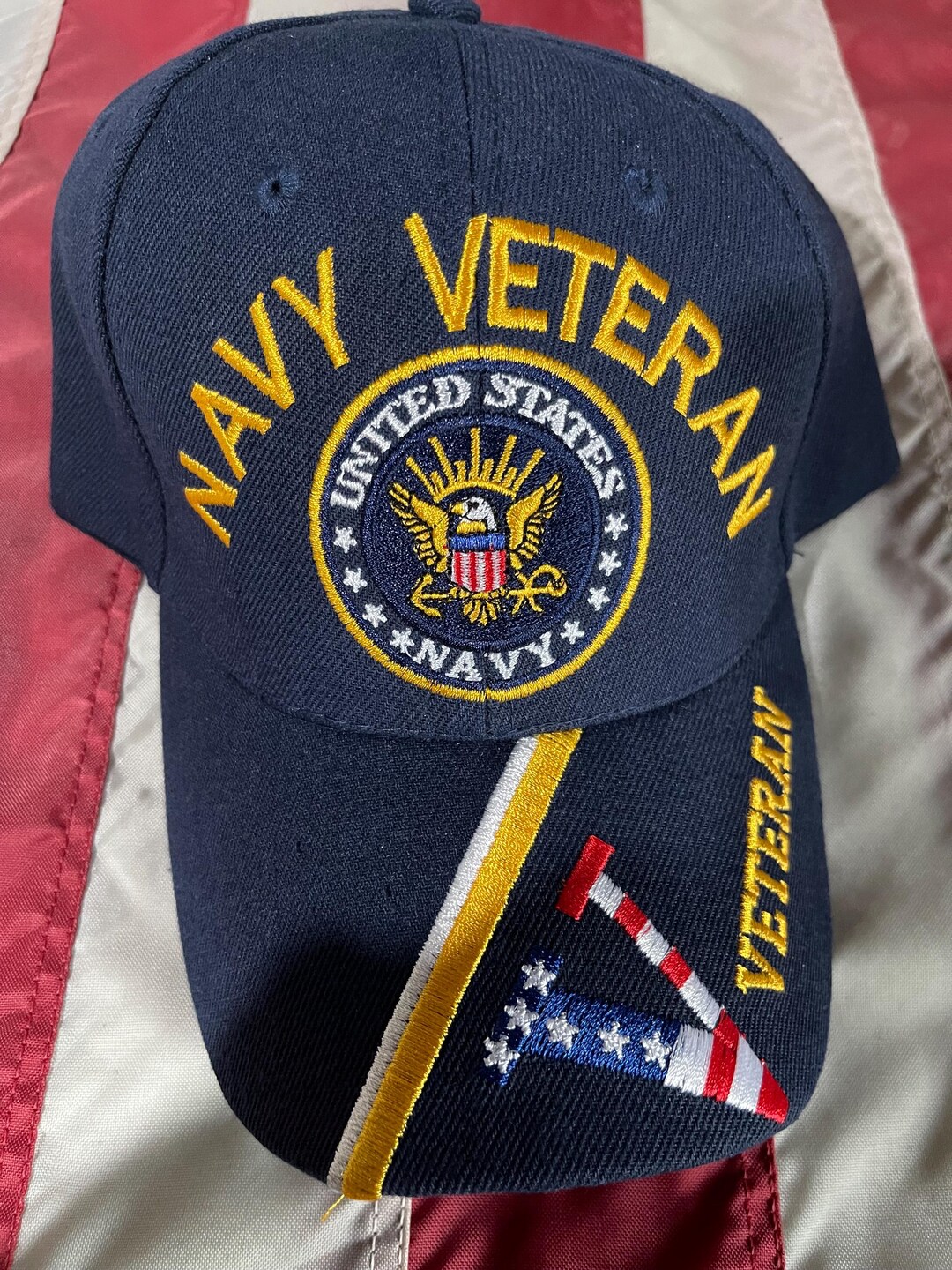 Navy Veteran Cap Blue - Etsy