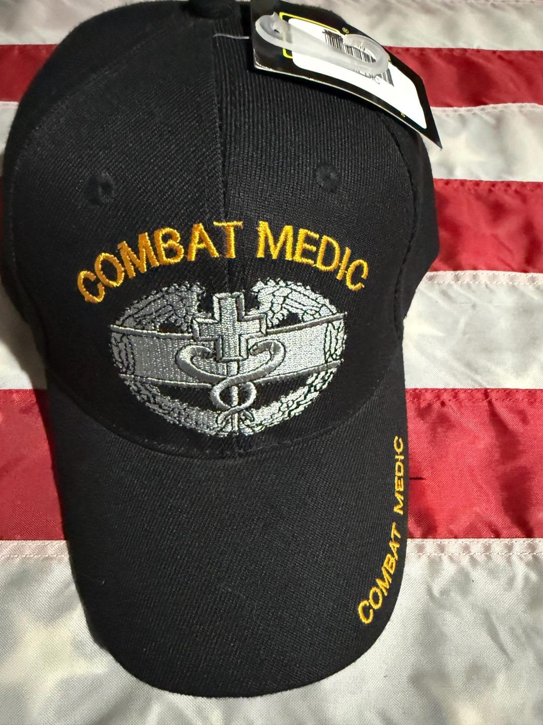US Army Combat Medic Cap, Black - Etsy