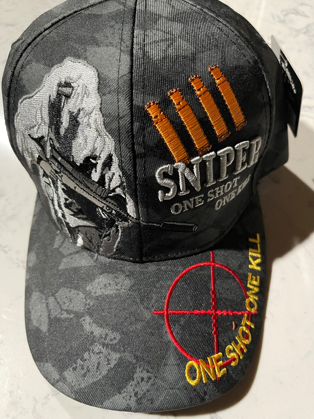 Military Sniper Cap one Shot One Kill, Desert Camo - Etsy