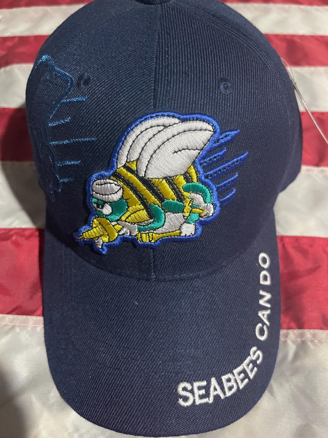Navy Seabees Can Do Cap, Blue - Etsy