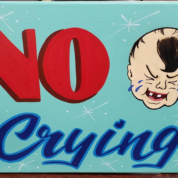 Tattoo No Crying Sign - Etsy