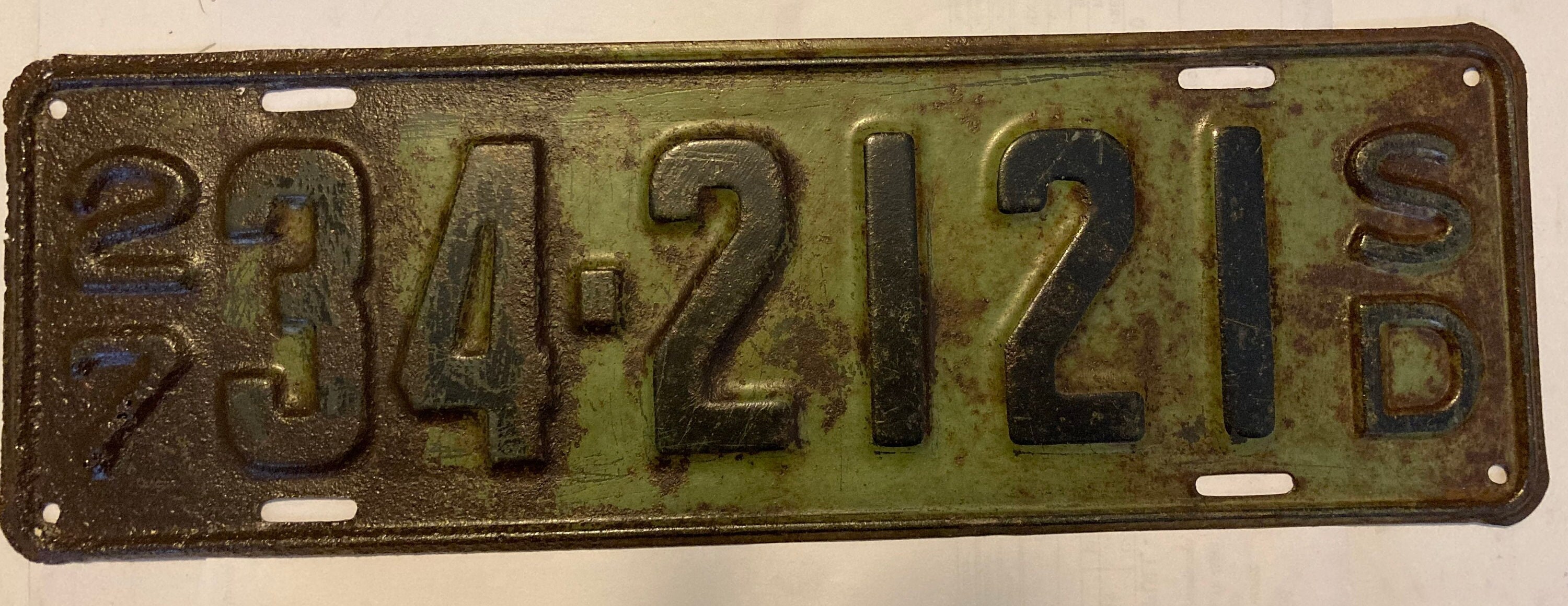 Vintage South Dakota License Plate 1927 - Etsy