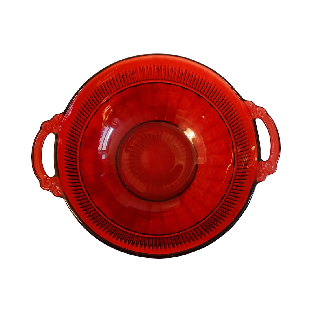 Anchor Hocking Coronation Royal Ruby Pattern 7 Inch Nappy - Etsy