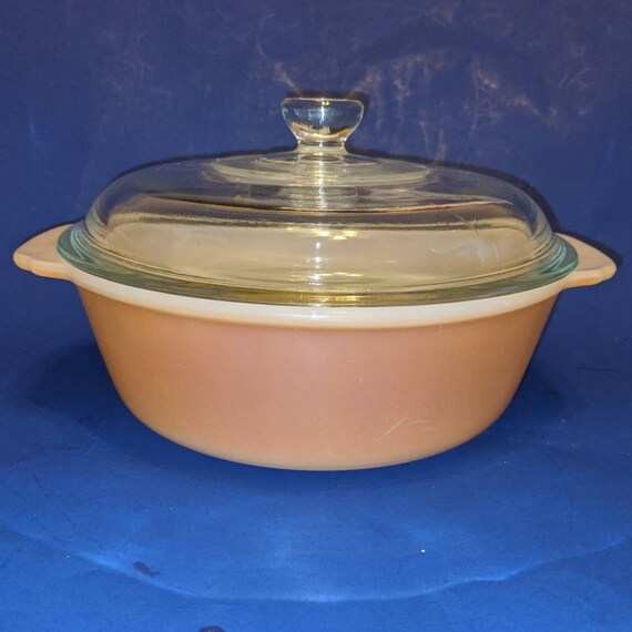 Cookware Kitchen & Dining Casserole 5 Fire King peachy orange color to ...