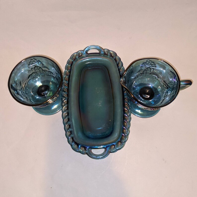 Vintage Colony Glass Harvest Carnival 3 Piece Sugar & Creamer - Etsy