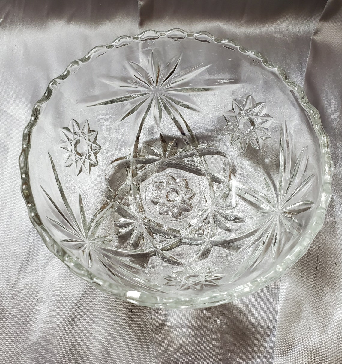 Anchor Hocking Bowl EAPG Star Pattern - Etsy