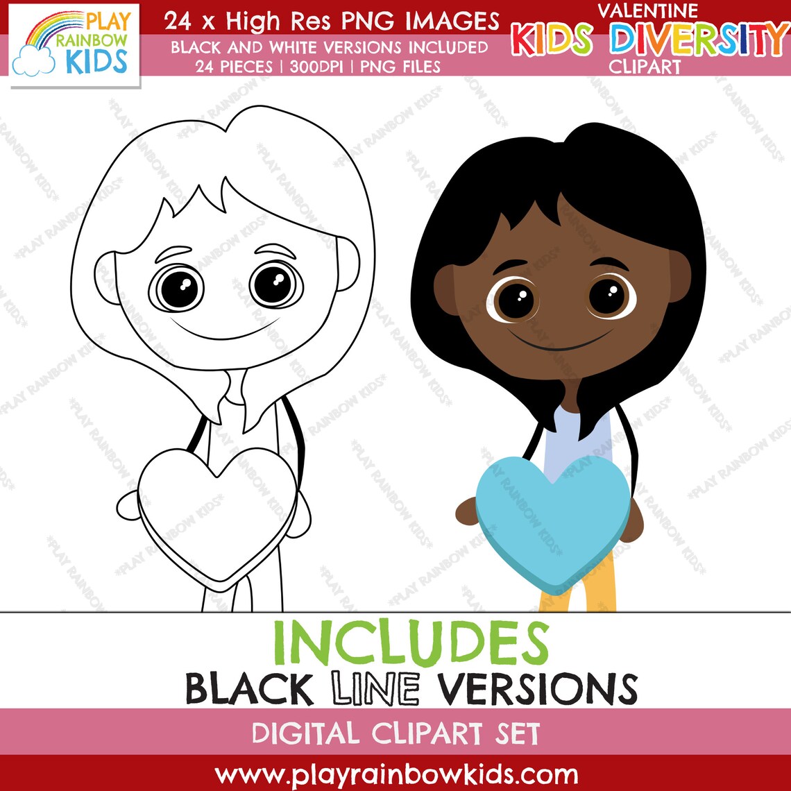 Valentine Clipart Bundle Clipart Bundle Valentine's Day | Etsy