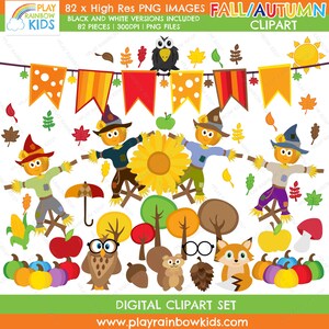 Clipart Bundle, Four Seasons Clipart, Spring, Summer, Winter, Fall ...