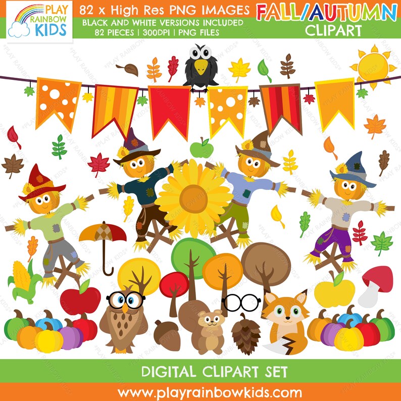 Clipart Bundle, Four Seasons Clipart, Spring, Summer, Winter, Fall ...