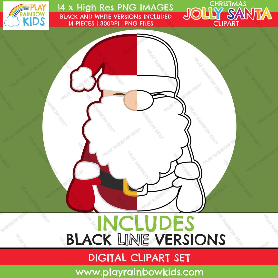 Santa Clipart | Christmas Clipart | St Nick | Holiday Clipart | Santa ...