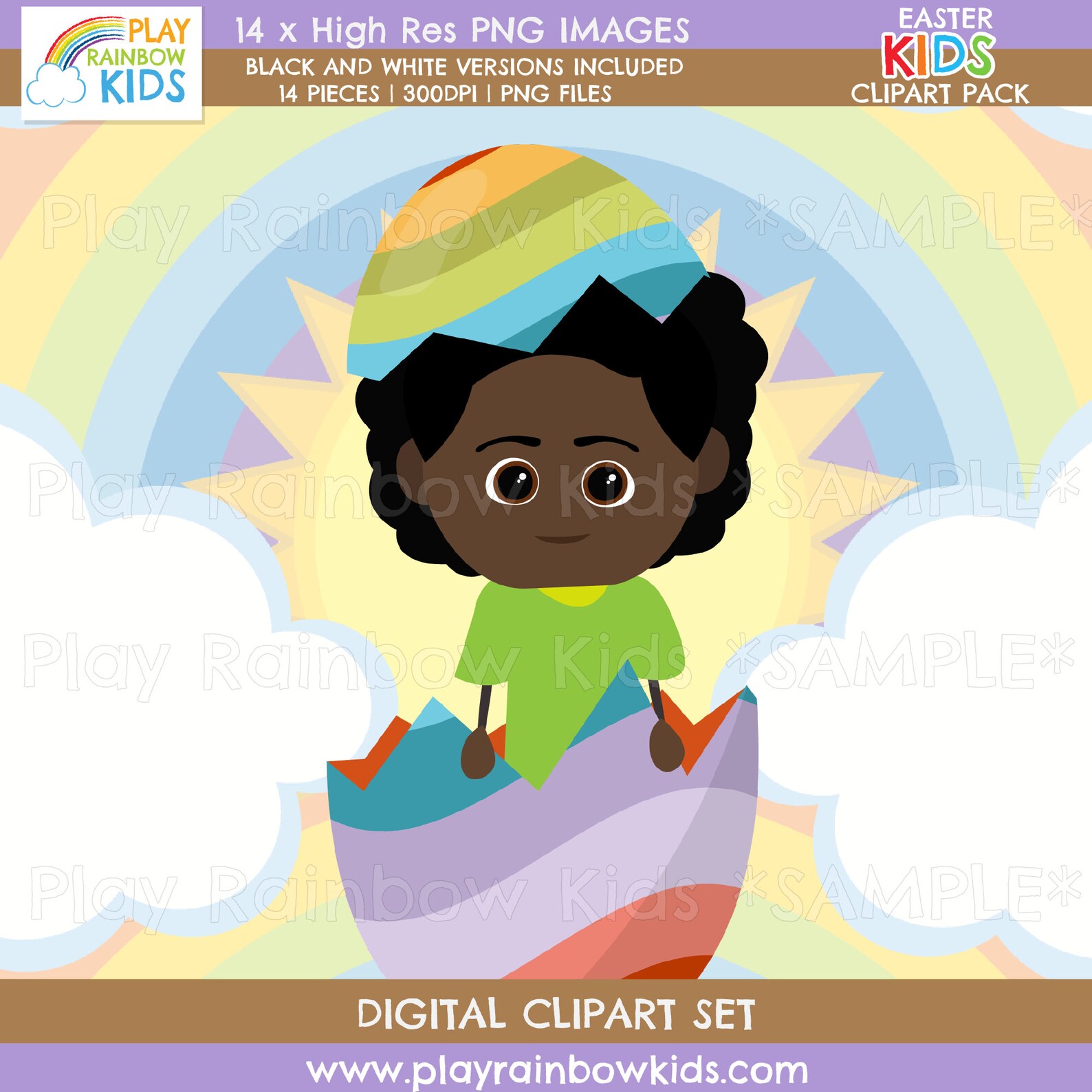 Easter Kids Clipart, Easter Clipart, Easter Graphics, Diversity Clipart ...