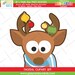 Reindeer Clipart | Christmas Clipart | Rudolph | Red Nosed Reindeer ...