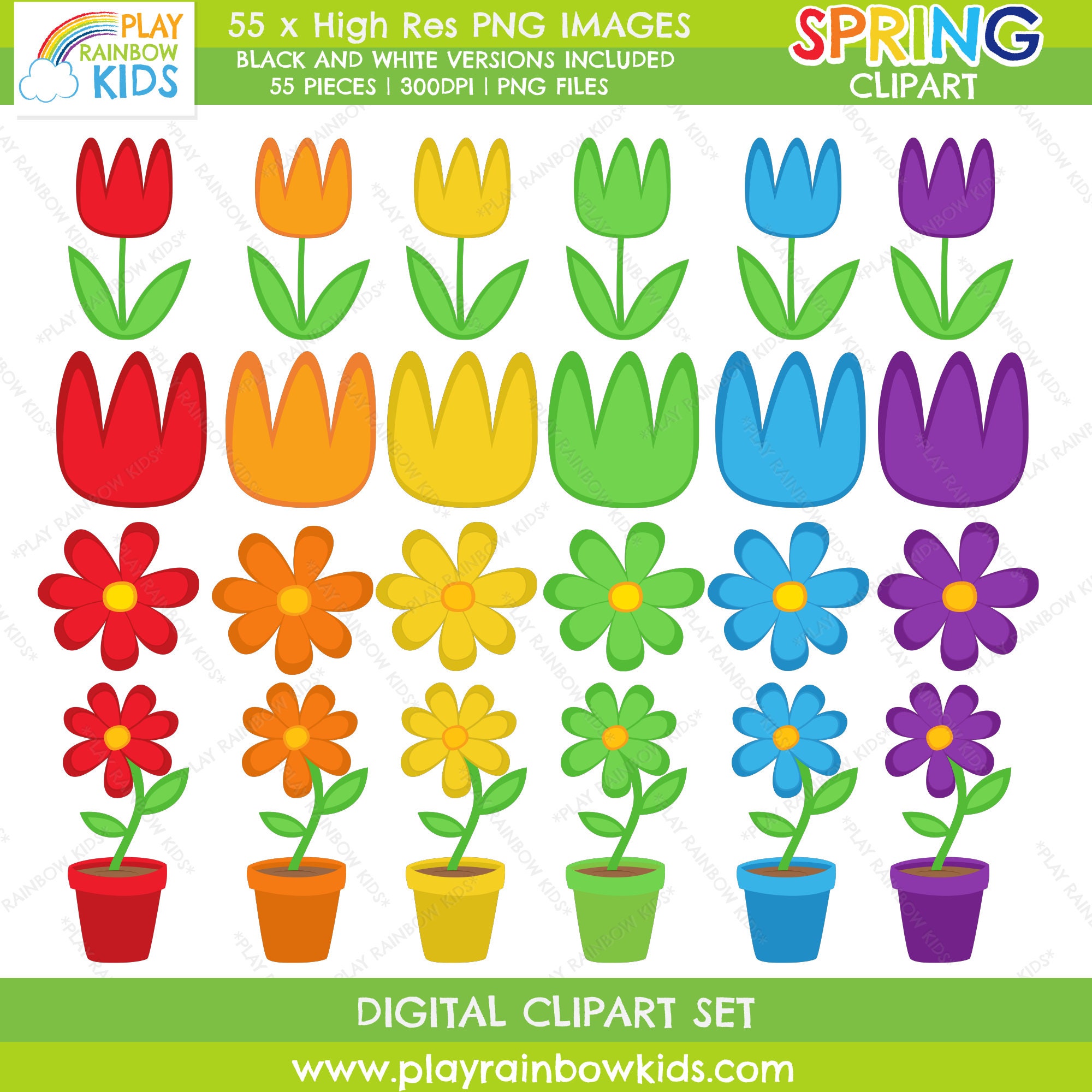Clipart Bundle, Four Seasons Clipart, Spring, Summer, Winter, Fall ...
