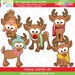 Reindeer Clipart | Christmas Clipart | Rudolph | Red Nosed Reindeer ...