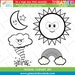 Weather Clipart Instant Download Rainbow Clipart, Sun, Cloud, Tornado ...